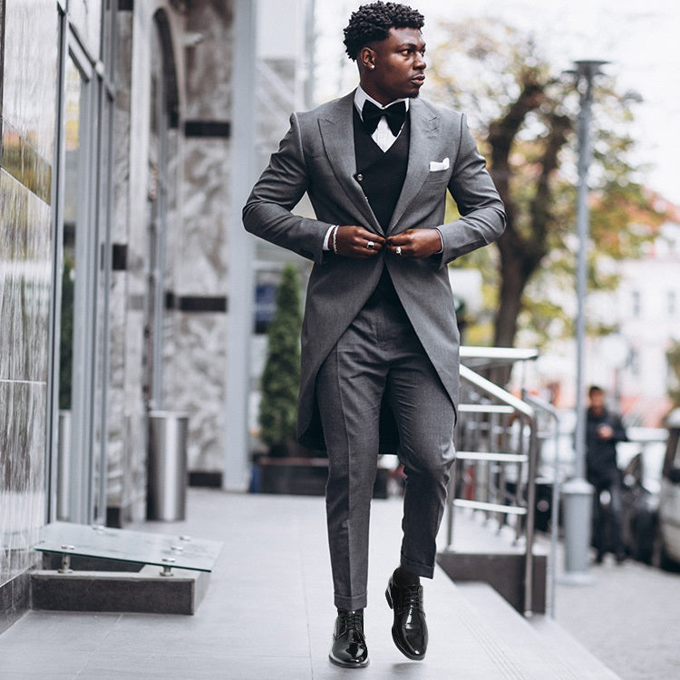 Grey colour three piece suit store