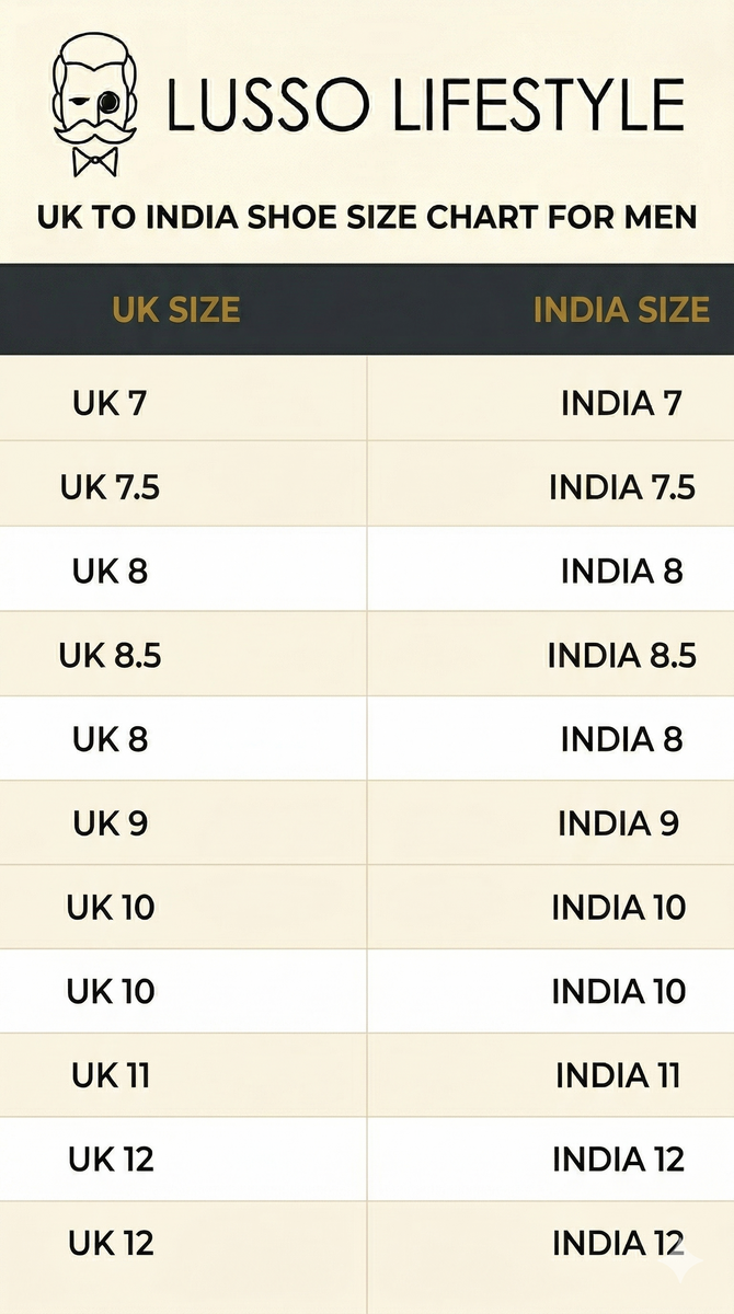 UK To India Shoe Size Chart: Easy Conversion Guide For Shoes
